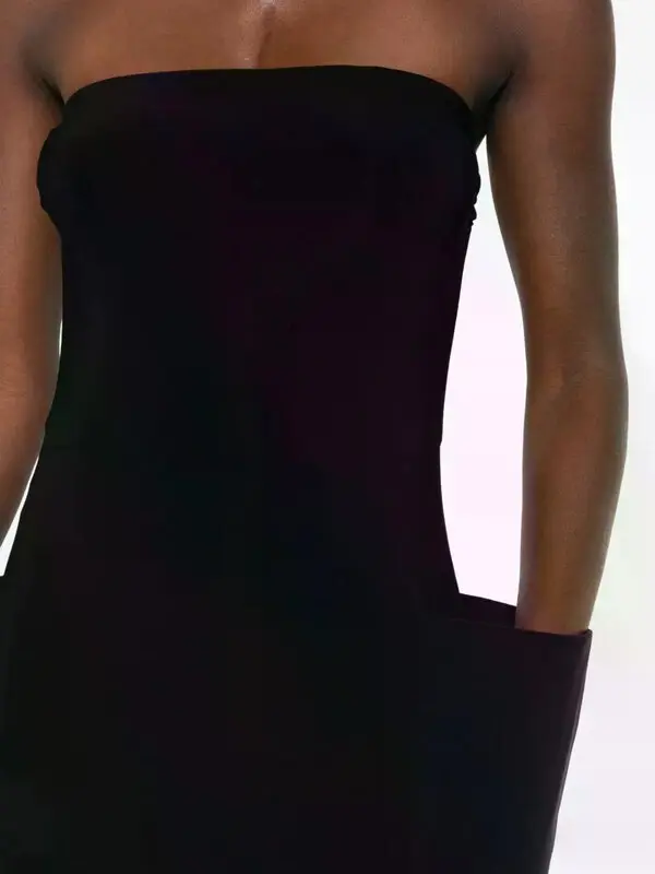 Norma Kamali Strapless Wing-detail Fishtail Gown