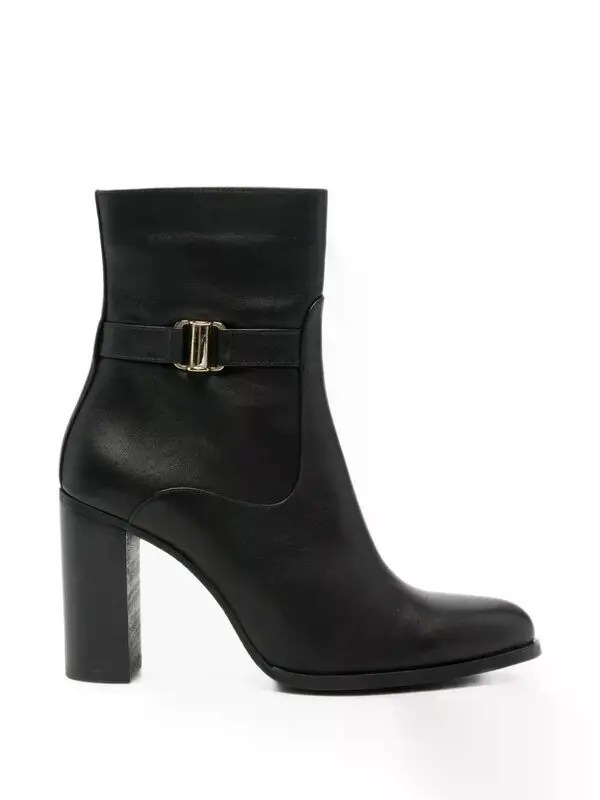 SERGIO MORETTI FIRENZE Buckle-detail Leather Ankle Boots