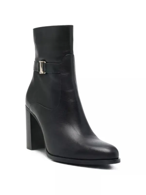 SERGIO MORETTI FIRENZE Buckle-detail Leather Ankle Boots