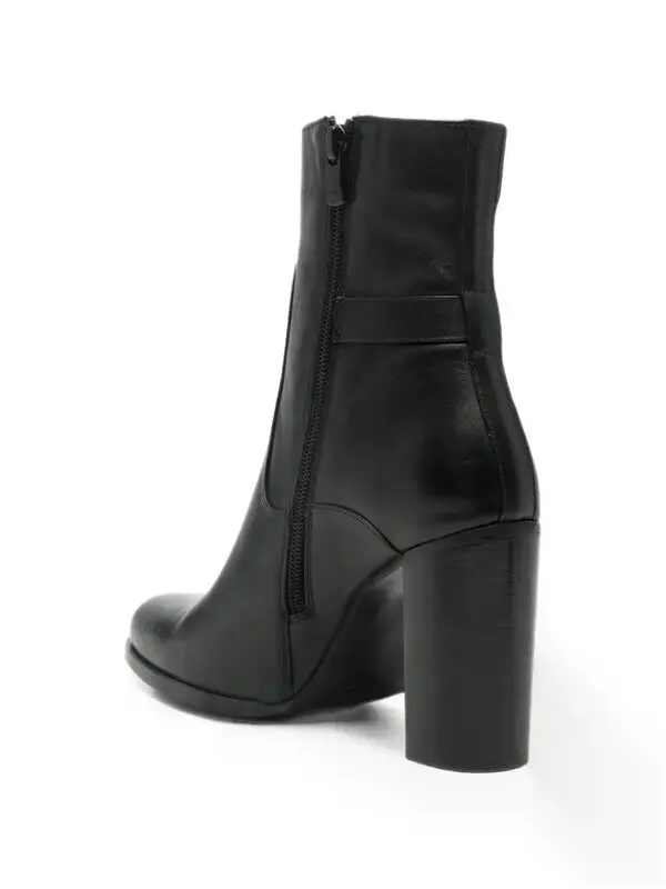 SERGIO MORETTI FIRENZE Buckle-detail Leather Ankle Boots