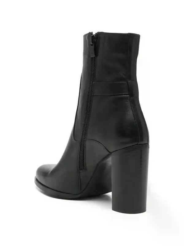SERGIO MORETTI FIRENZE Buckle-detail Leather Ankle Boots