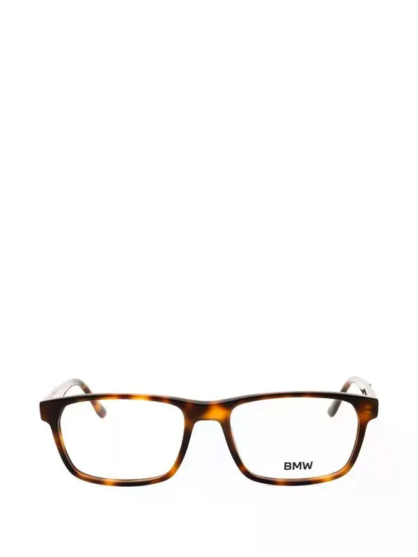 BMW Tortoiseshell-effect Rectangle-frame Glasses