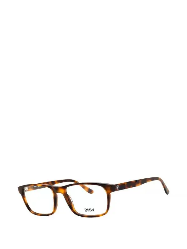 BMW Tortoiseshell-effect Rectangle-frame Glasses