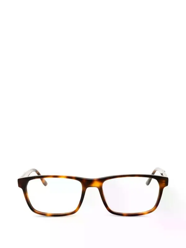 BMW EYEWEAR Tortoiseshell-effect Rectangle-frame Glasses - Brown