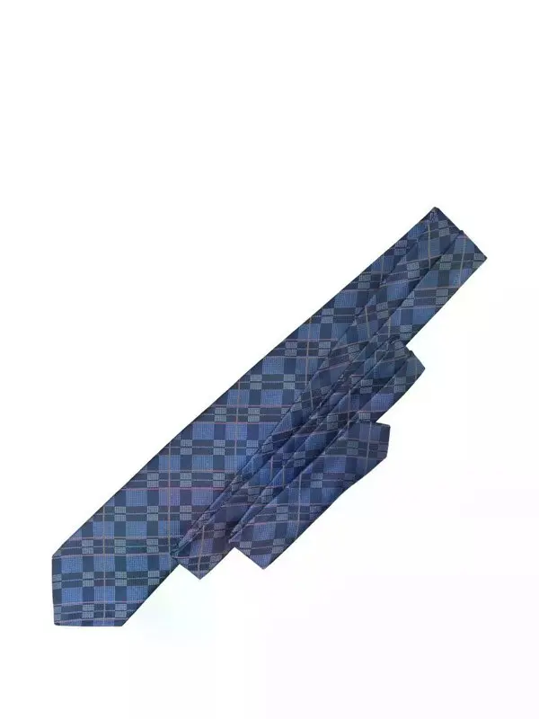 ELIZABETTA Moscato Silk Jacquard Tie - Blue