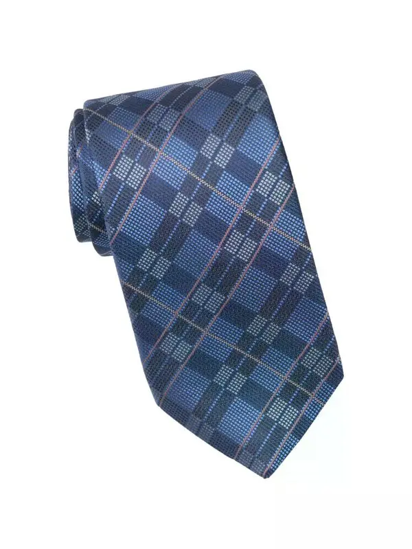 ELIZABETTA Moscato Silk Jacquard Tie - Blue