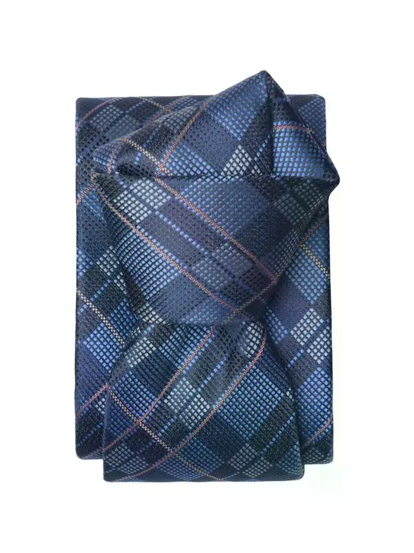ELIZABETTA Moscato Silk Jacquard Tie - Blue