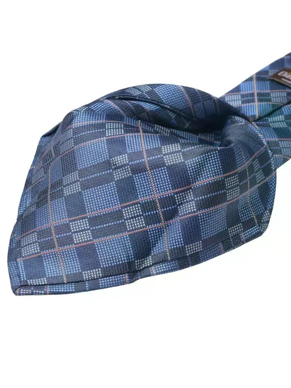 ELIZABETTA Moscato Silk Jacquard Tie - Blue