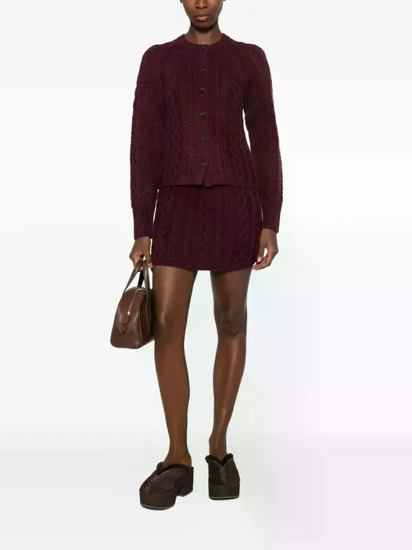 Guest In Residence Cable-knit Sculpted Cardigan