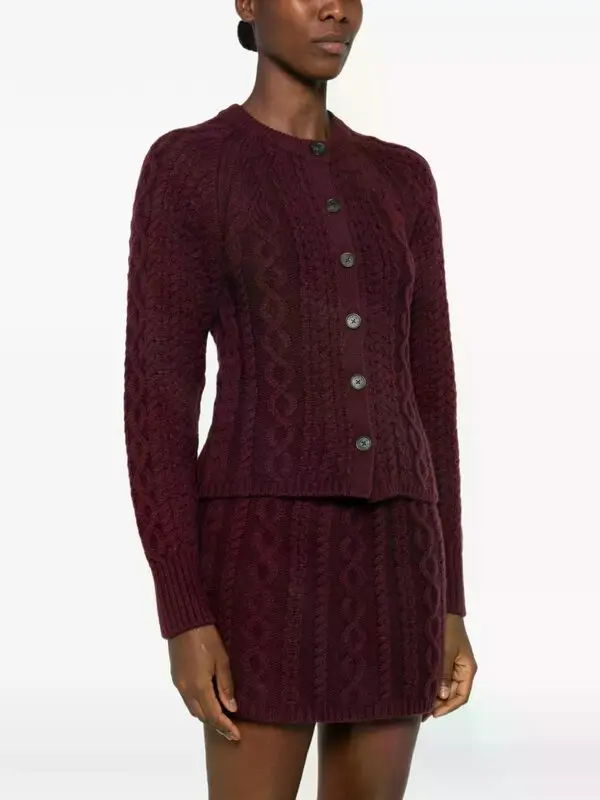 Guest In Residence Cable-knit Sculpted Cardigan