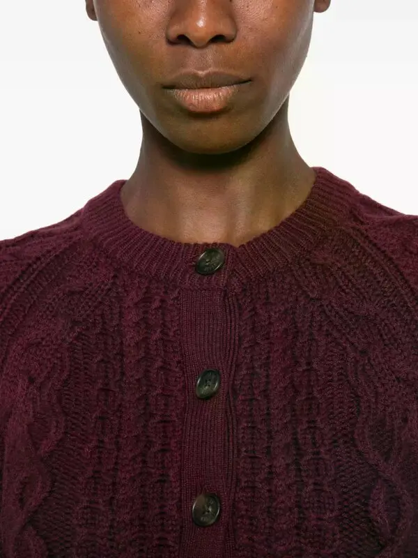 Guest In Residence Cable-knit Sculpted Cardigan