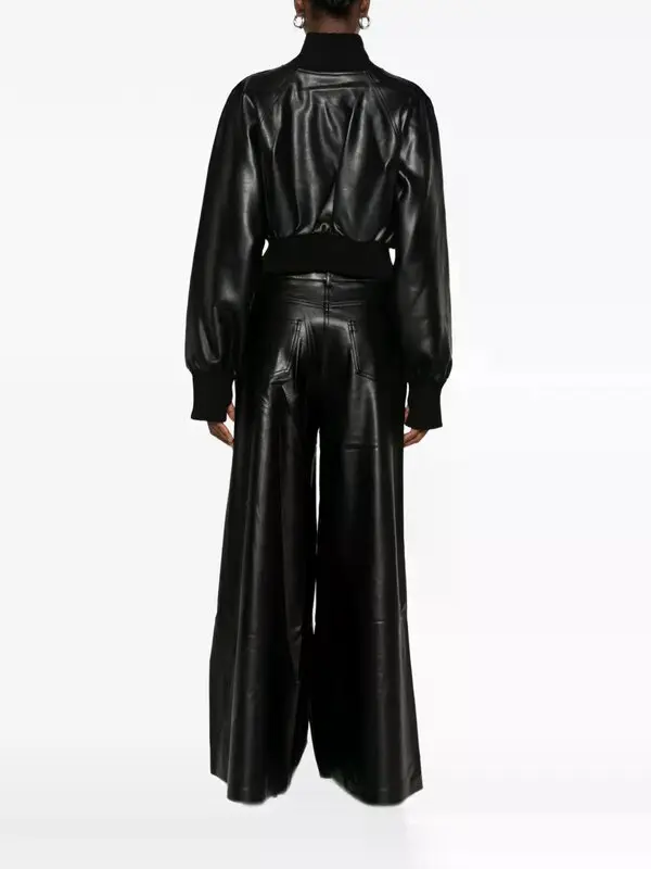 Norma Kamali Oversized Cropped Bomber Jacket