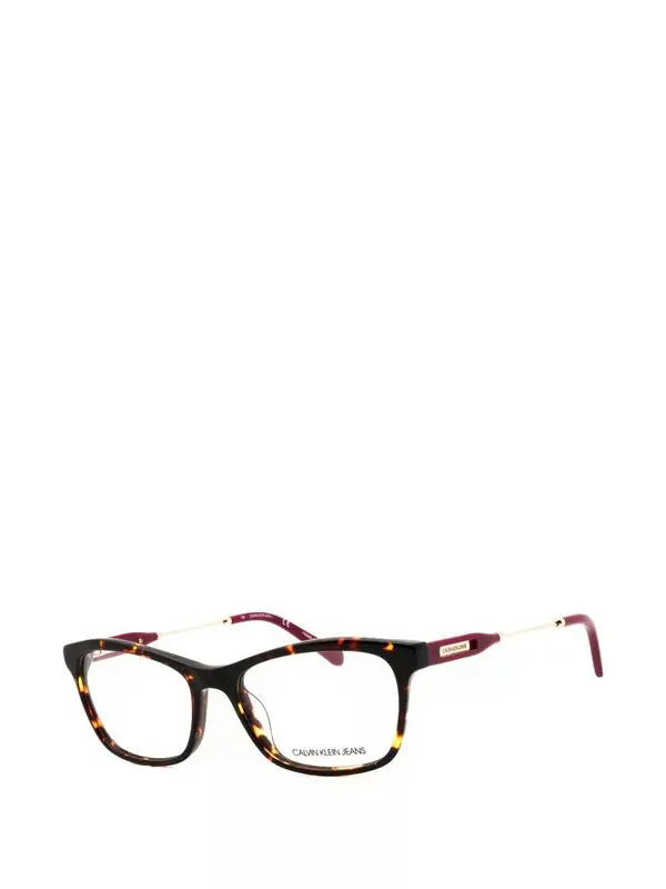 Calvin Klein Tortoiseshell-effect Rectangle-frame Glasses