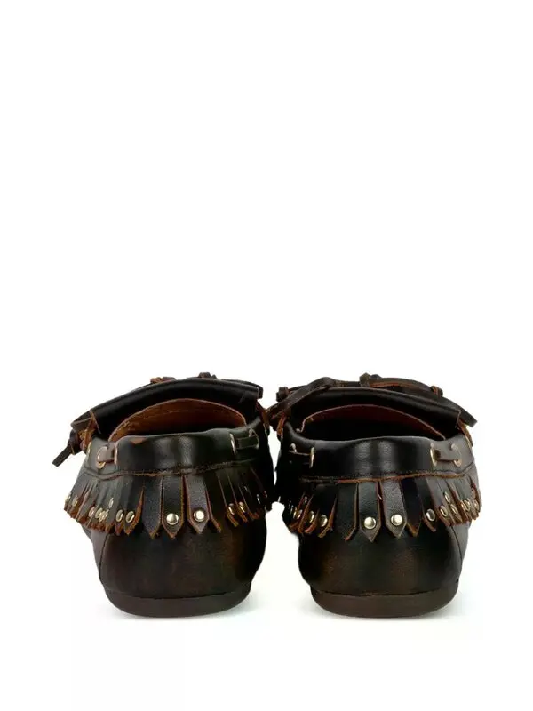 BIBI LOU Aurelie Fringed Studded Loafers