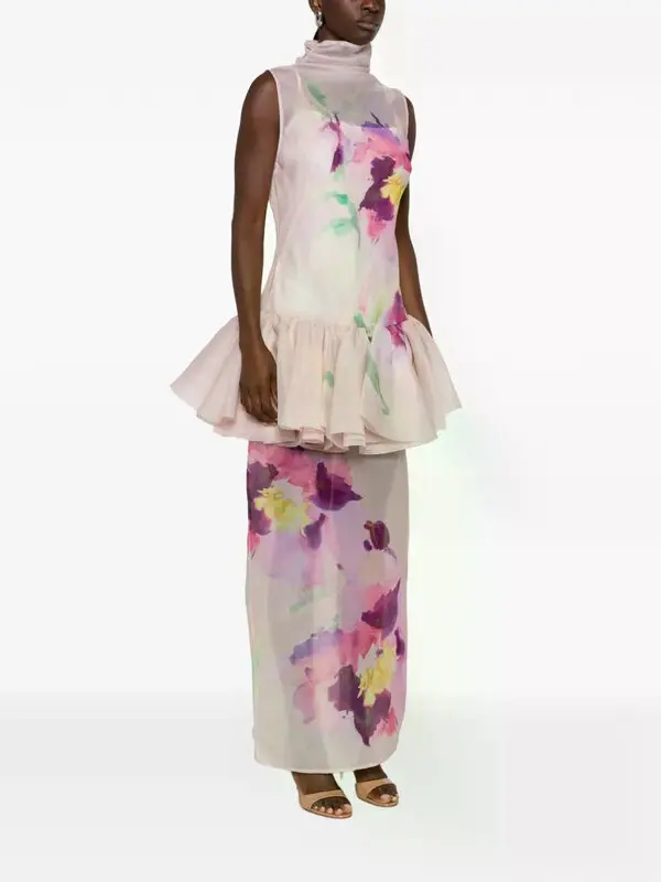 Aje Arlina Ruffled Floral-print Gown