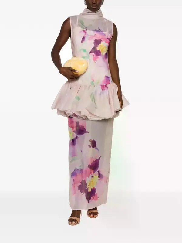 Aje Arlina Ruffled Floral-print Gown