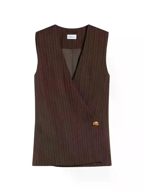 Marella Pinstripe-pattern Sleeveless Waistcoat