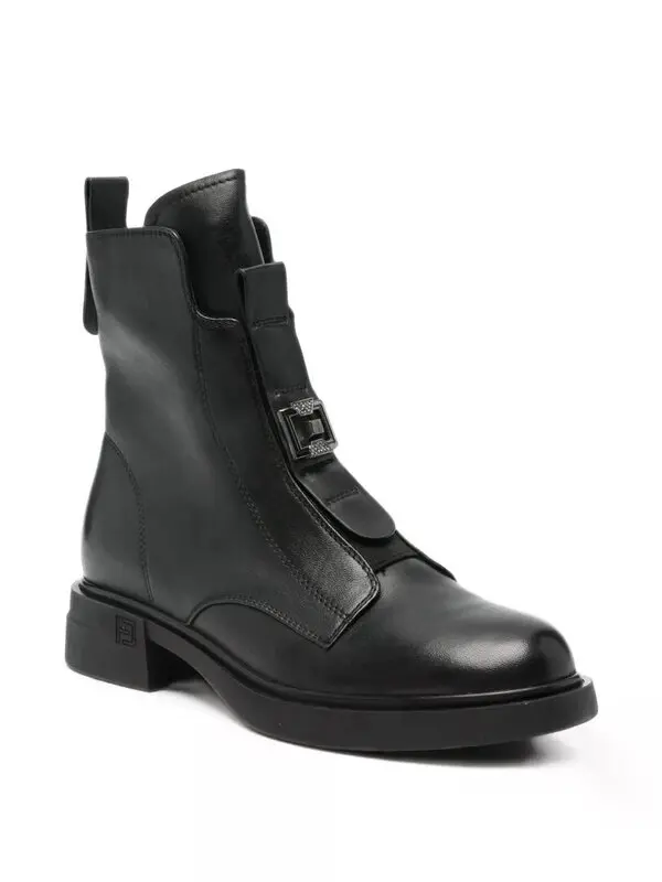 LINDA BAUMANN Buckle-detail Side-zip Boots