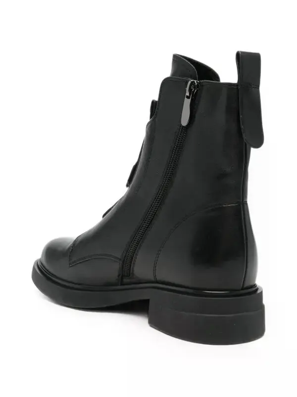 LINDA BAUMANN Buckle-detail Side-zip Boots
