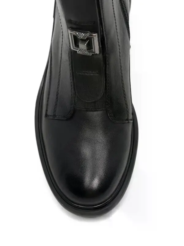 LINDA BAUMANN Buckle-detail Side-zip Boots