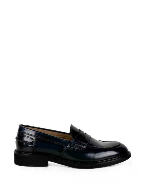 FRANCO FEDELE Calf Leather Penny Loafers - Blue