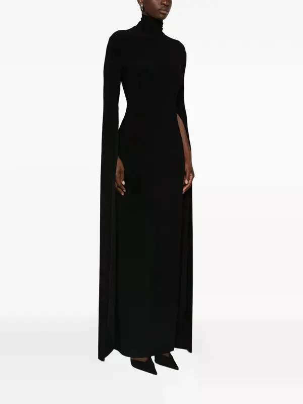 Norma Kamali Open-back Ribbon-sleeve Gown