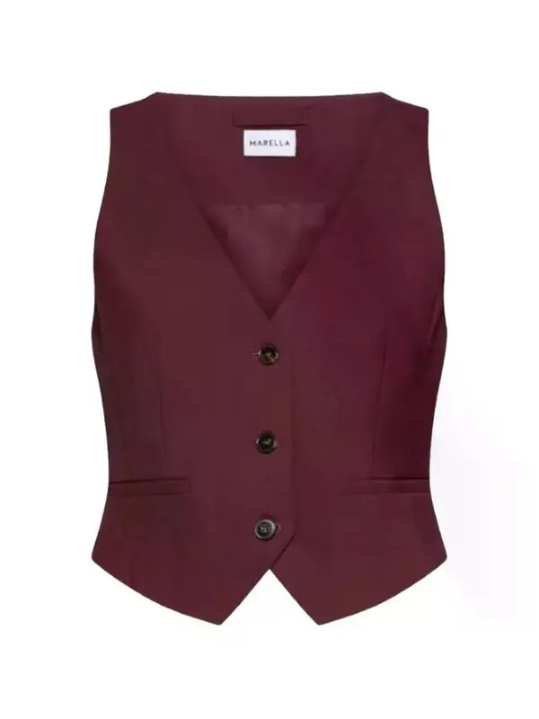Marella Single-breasted Sleeveless Waistcoat