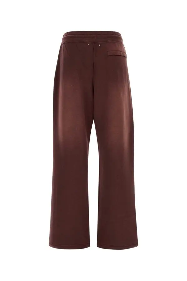GOLDEN GOOSE Burgundy Cotton Joggers - Red