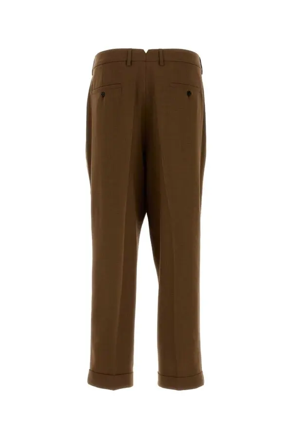 AMI Paris Caramel Wool Pant - Brown