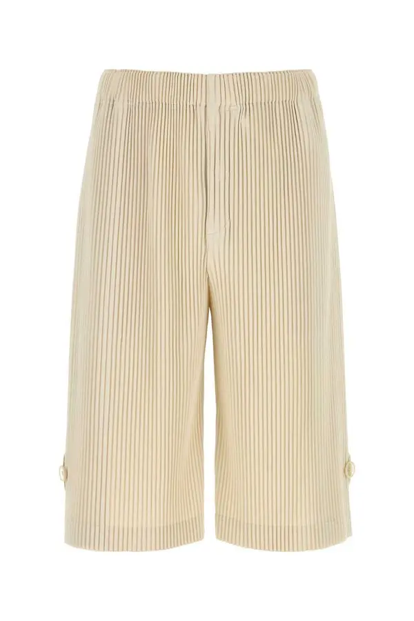 Issey Miyake Sand Polyester Bermuda Shorts - Brown