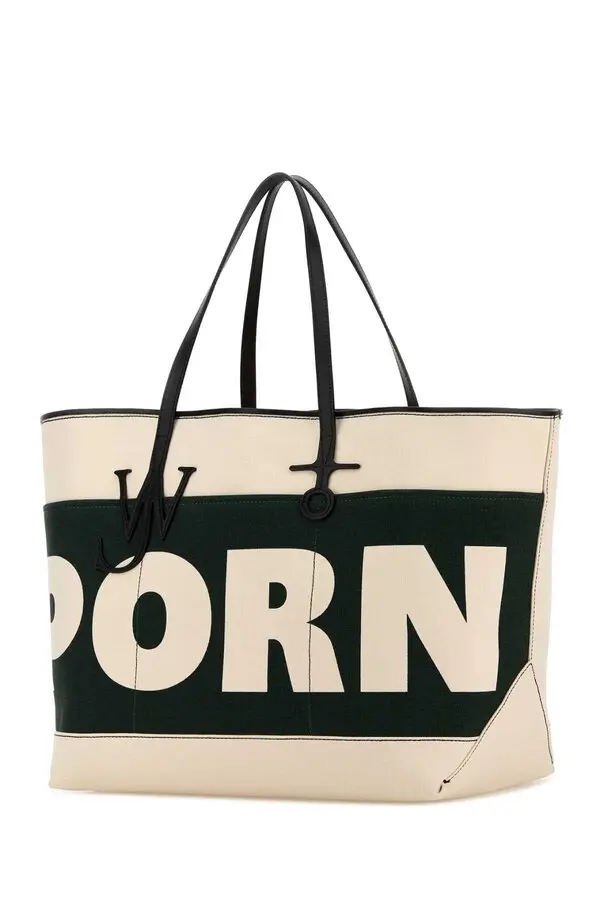 JW Anderson Ivory Canvas Anchor Xl Shopping Bag - White