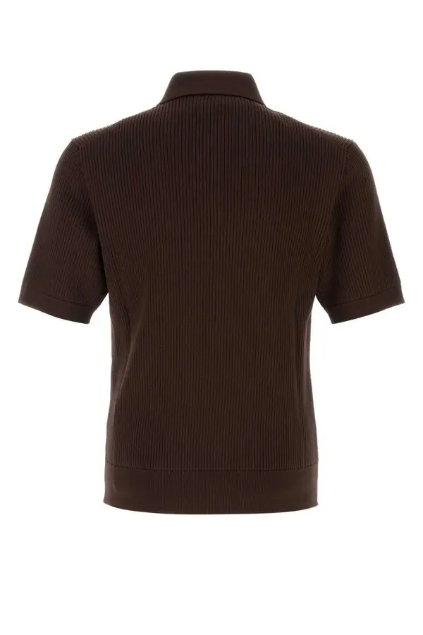 Dolce & Gabbana Dark Cotton Polo Shirt - Brown