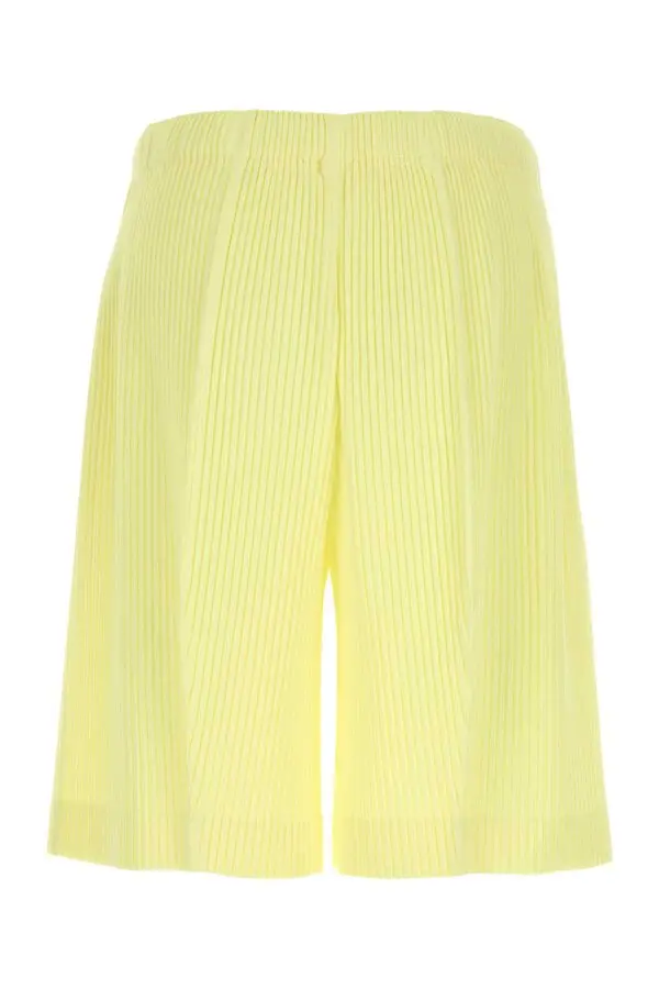 Issey Miyake Polyester Bermuda Shorts - Yellow