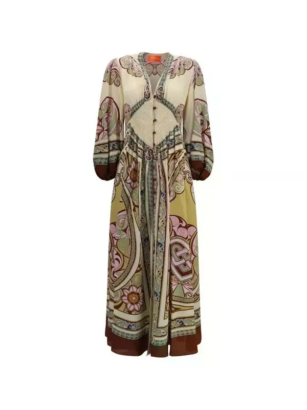 La DoubleJ Long Camerino Dress - Neutrals
