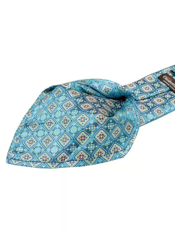 ELIZABETTA De Sica Jacquard-silk Tie - Blue