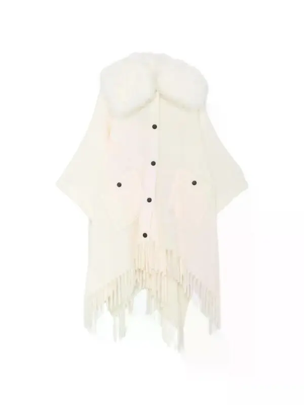 Moncler Fringed Cape