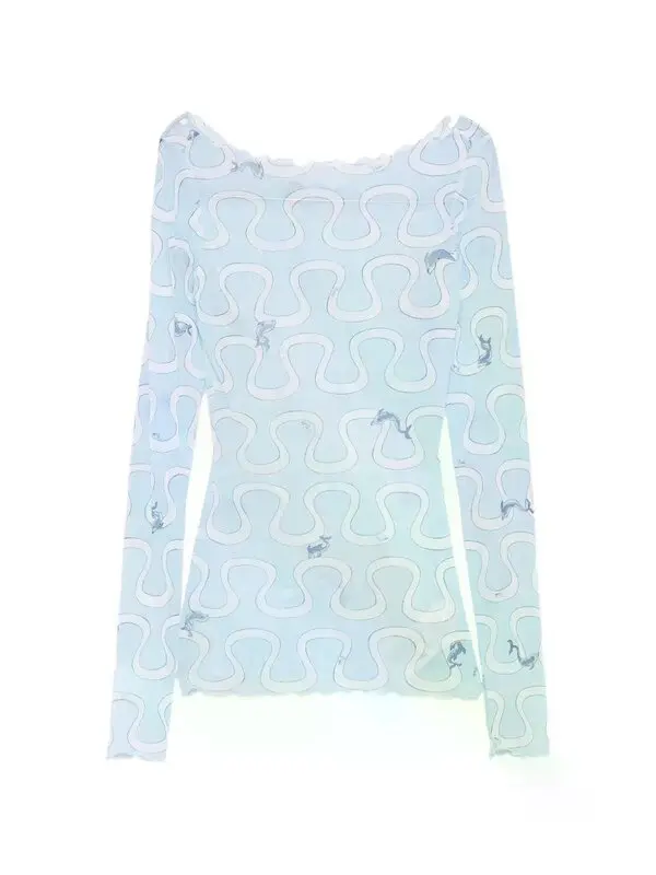 Emilio Pucci Graphic-print Long-sleeve Top