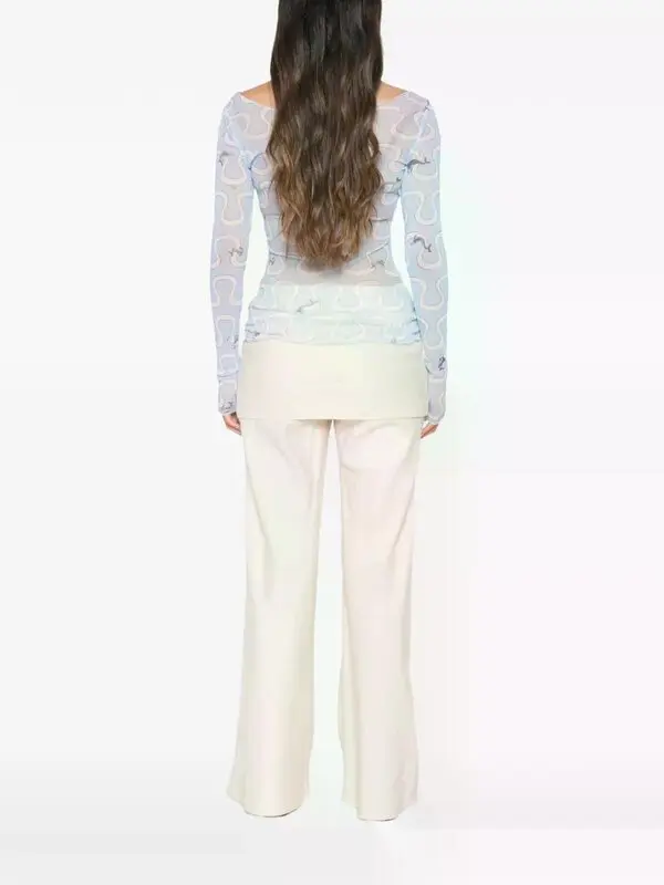 Emilio Pucci Graphic-print Long-sleeve Top