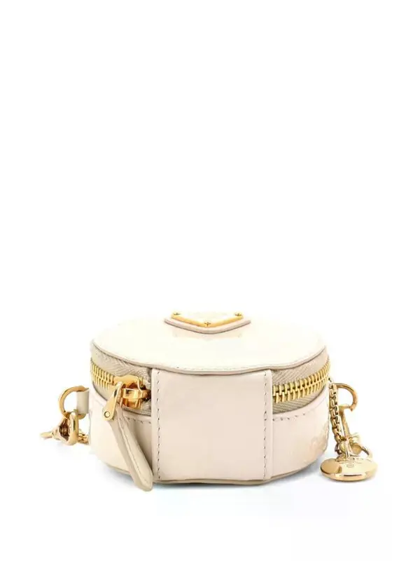Prada Top Handle Round With Chain Patent Mini Clutch Bag
