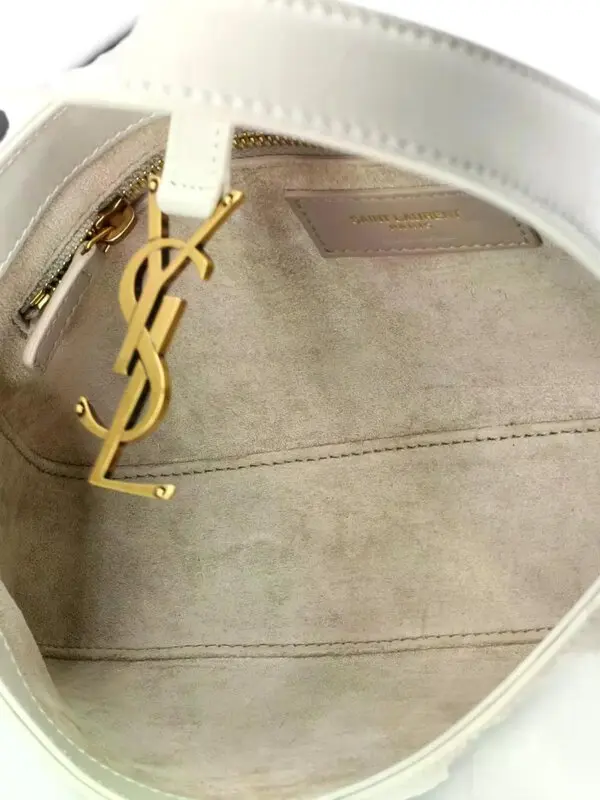 Saint Laurent Le 5 A 7 Hobo Leather Mini Shoulder Bag - White