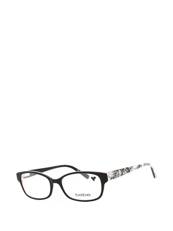 Bebe Floral-print Rectangle-frame Glasses