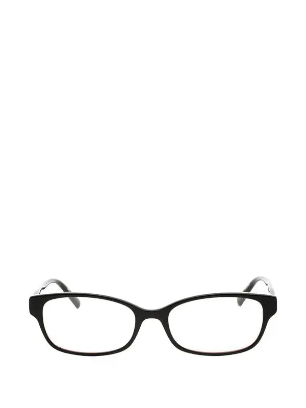 Bebe Floral-print Rectangle-frame Glasses - Black