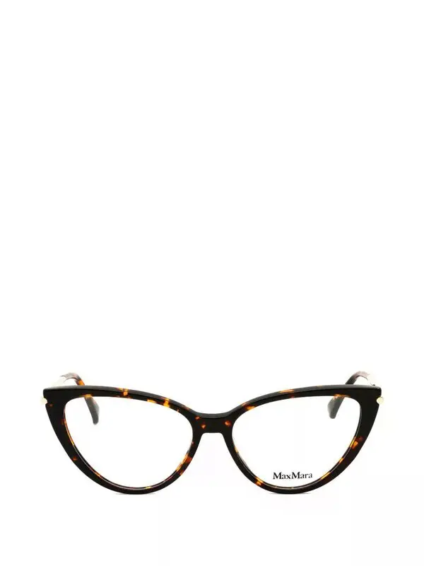 Max Mara Tortoiseshell-effect Cat-eye-frame Glasses