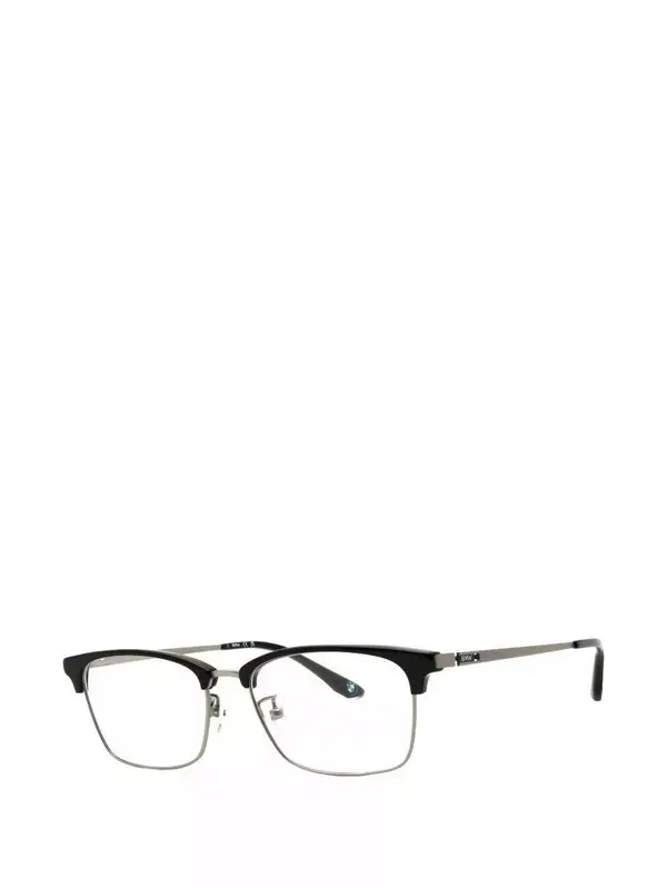 BMW EYEWEAR Rectangle-frame Titanium Glasses - Black