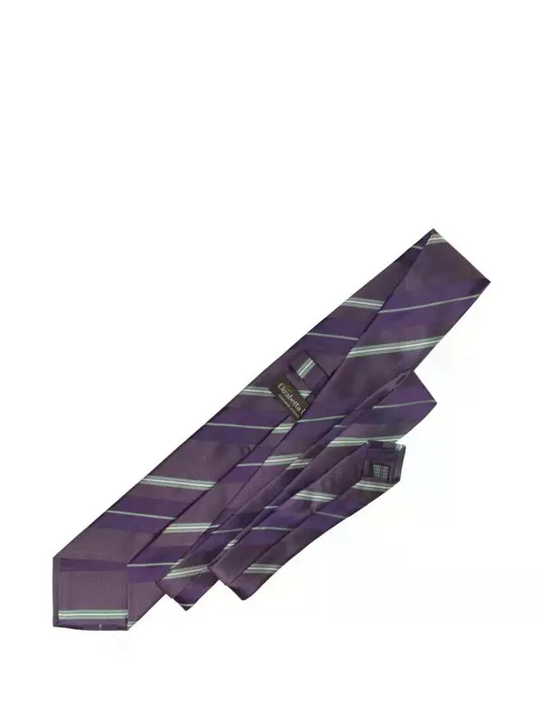 ELIZABETTA Toledo Silk Jacquard Tie - Purple