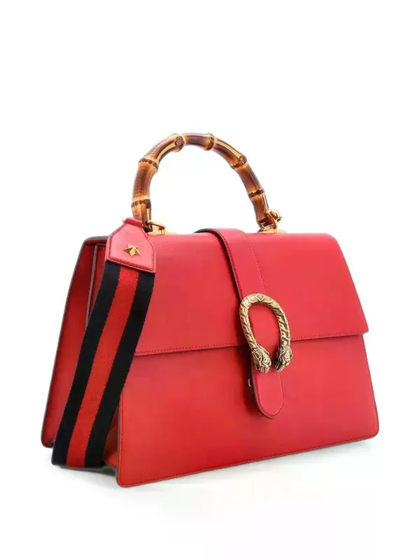 Gucci Dionysus Bamboo Top Handle Bag Leather Large Satchel