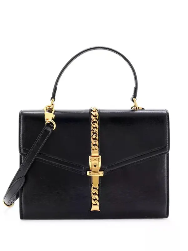 Gucci Sylvie 1969 Top Handle Bag Leather Small Satchel
