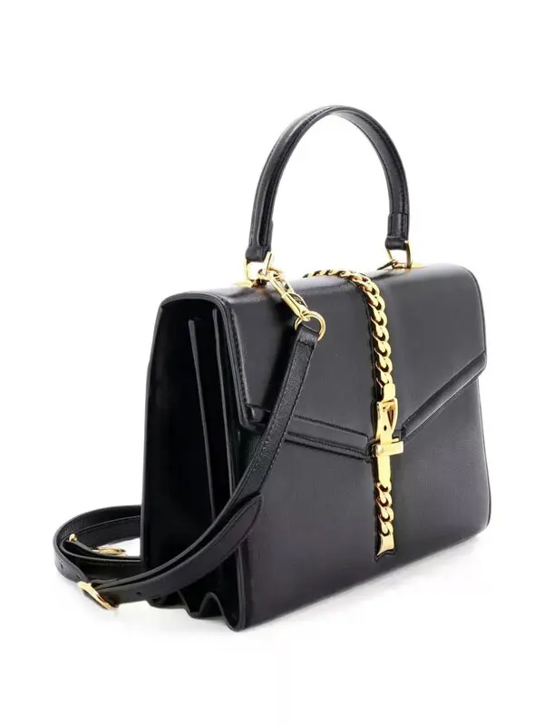 Gucci Sylvie 1969 Top Handle Bag Leather Small Satchel