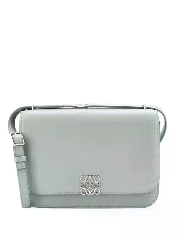 Loewe Goya Flap Bag Leather Medium Shoulder Bag - Blue