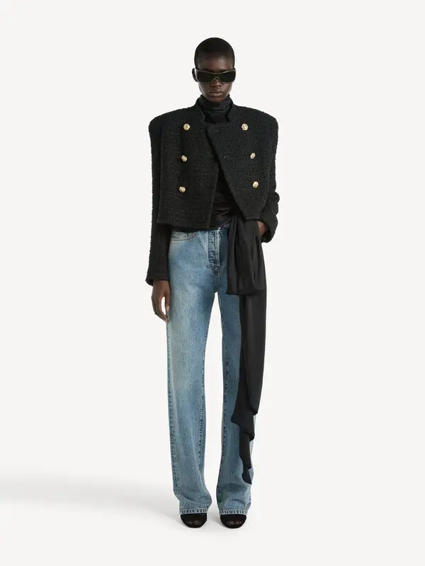 Balmain Tweed Officer Jacket